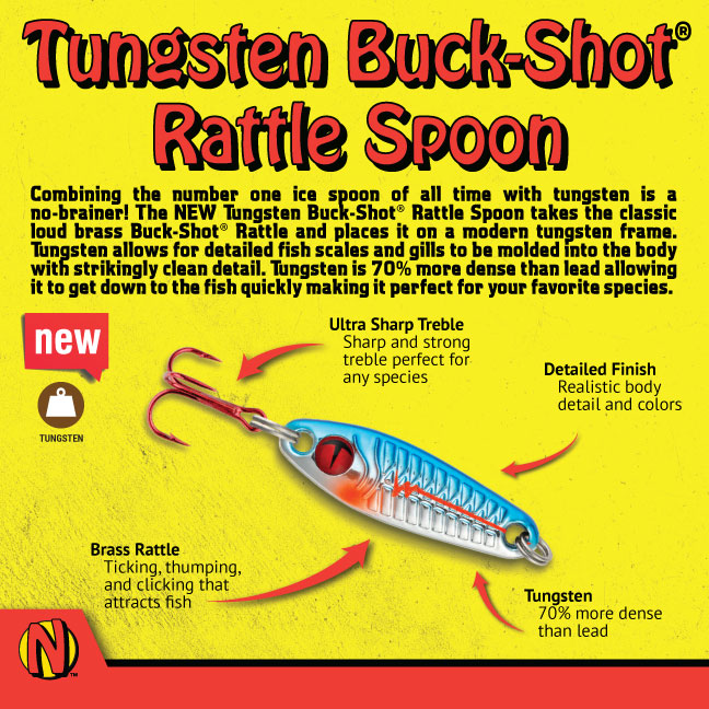 Tungsten Buckshot Rattle Spoon | Northland Fishing Tackle